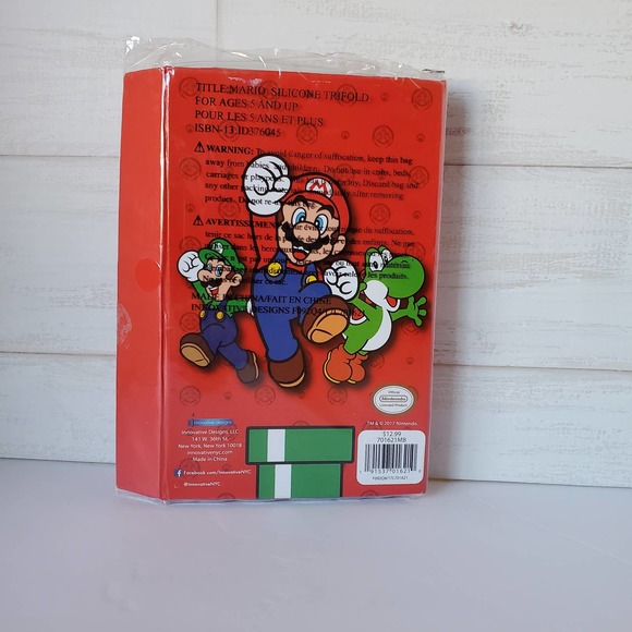 Office | Nintendo Mario Bro Silicone Trifold Stationary | Poshmark